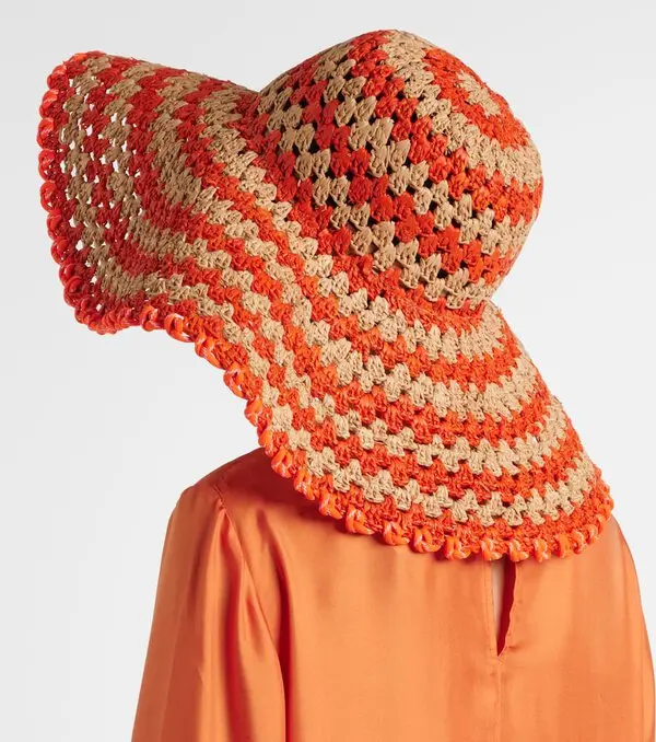 ALEMAIS Alémais Flame Raffia Sun Hat