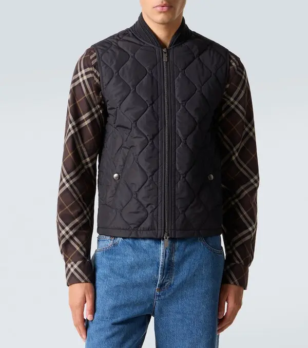 Burberry Quilted Vest - Black