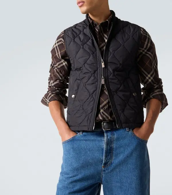Burberry Quilted Vest - Black