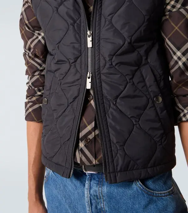 Burberry Quilted Vest - Black