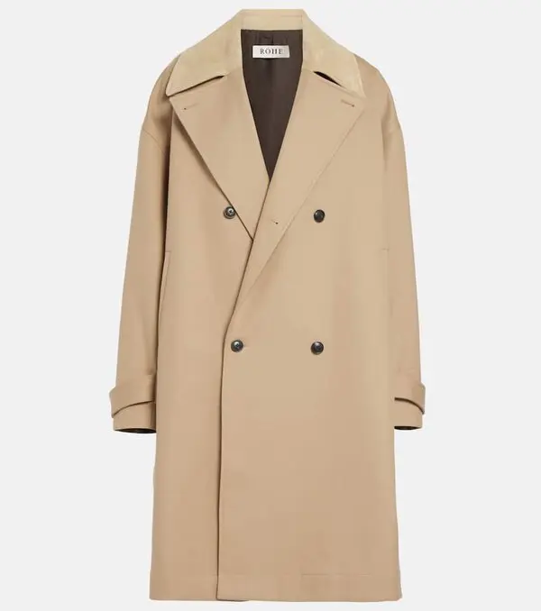 RÓHE Garden Suede-trimmed Coat