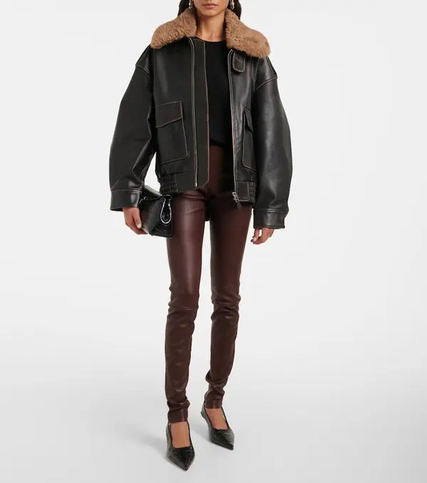 Stouls Carolyn Leather Pants - Brown