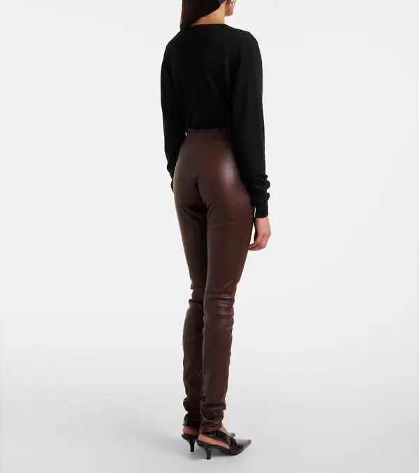 Stouls Carolyn Leather Pants - Brown