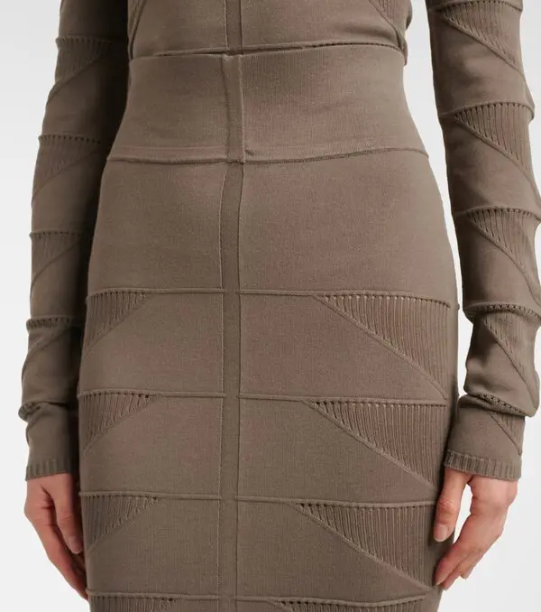 Rick Owens Jersey Pencil Skirt