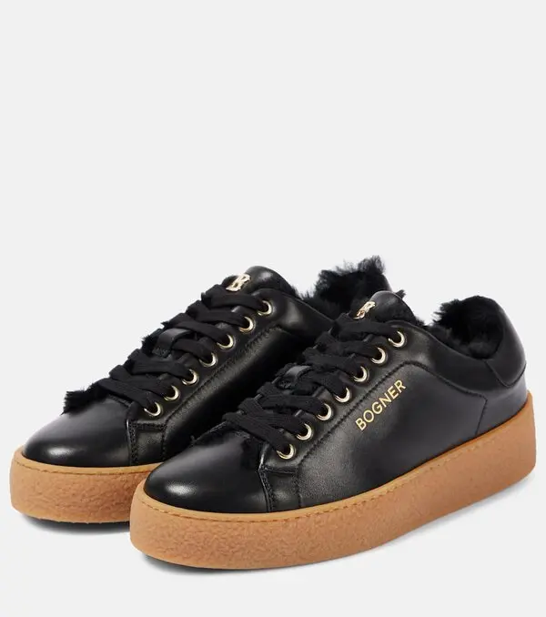 Bogner Lucerne Shearling-lined Leather Sneakers