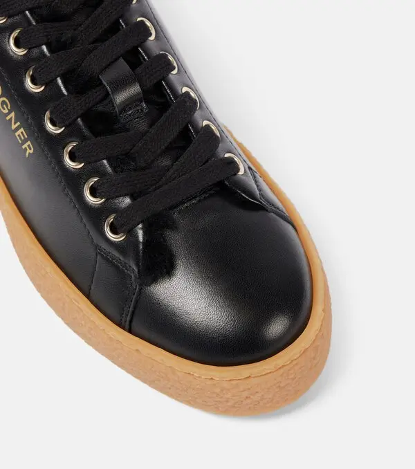 Bogner Lucerne Shearling-lined Leather Sneakers - Black