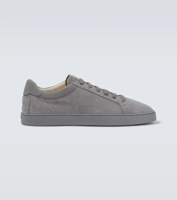 TOD'S Suede Lace-up Sneakers - Grey
