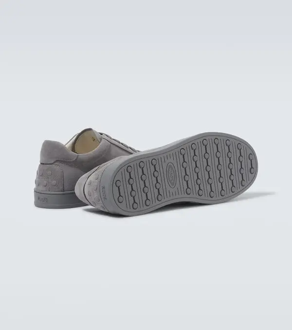 TOD'S Suede Lace-up Sneakers - Grey