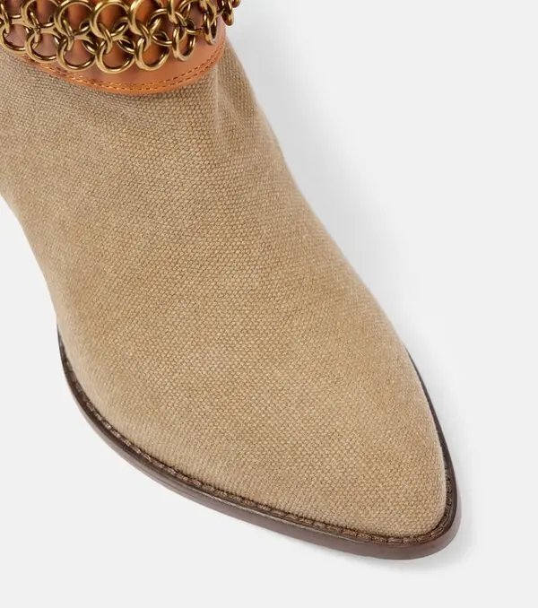 Isabel Marant Levon Canvas Cowboy Boots