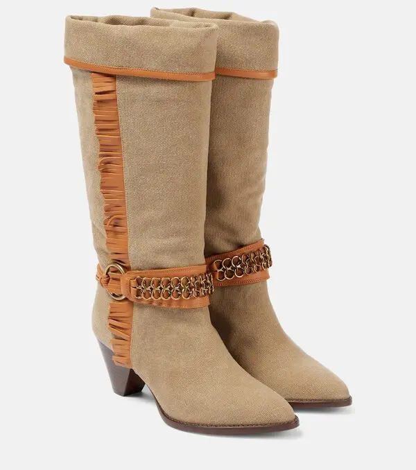 Isabel Marant Étoile Levon Canvas Cowboy Boots