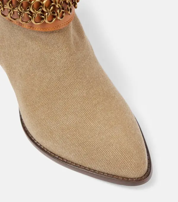 Isabel Marant Étoile Levon Canvas Cowboy Boots