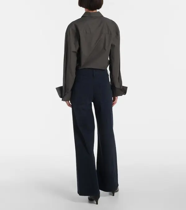 NILI LOTAN Megan Wide-leg Pants - Blue