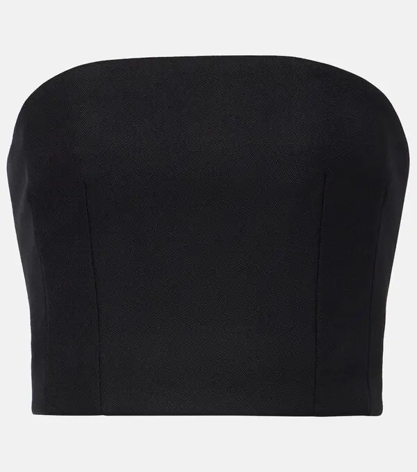 Wardrobe.NYC Wool-blend Bustier - Black