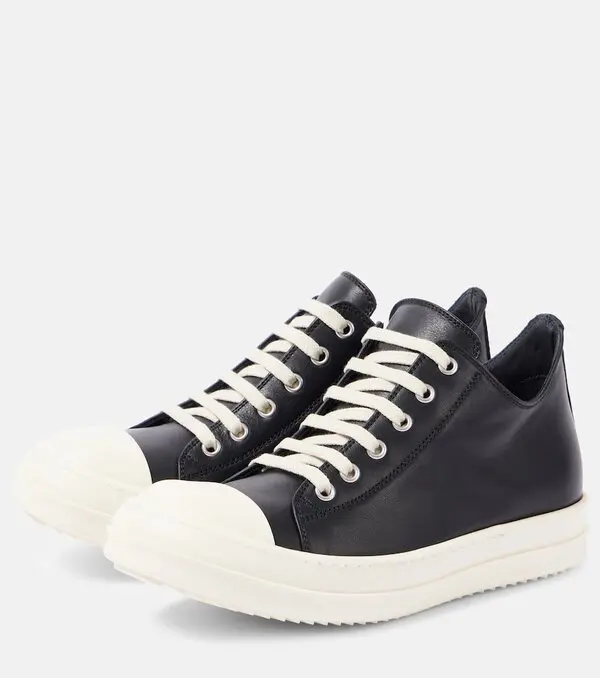 Rick Owens Low Leather Sneakers