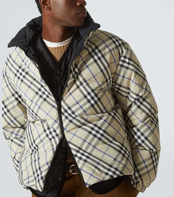 Burberry Check Reversible Down Jacket - Beige
