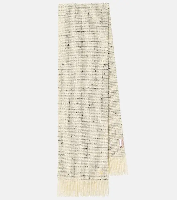 Valentino Garavani Vlogo Wool-blend Scarf - Beige