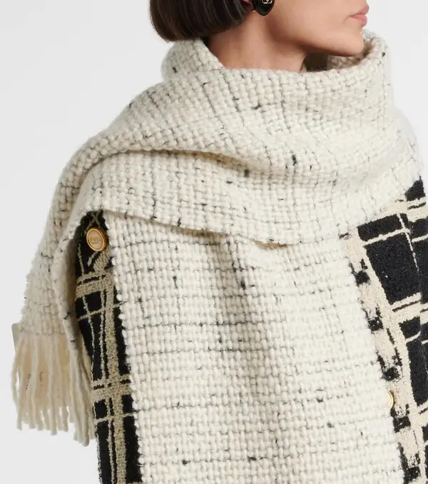 Valentino Garavani Vlogo Wool-blend Scarf
