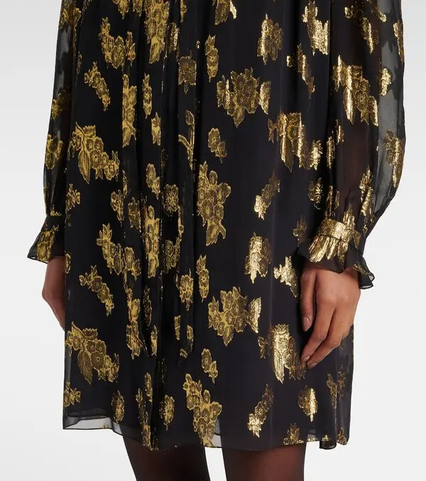 Chloé Ruffled Silk-blend Minidress