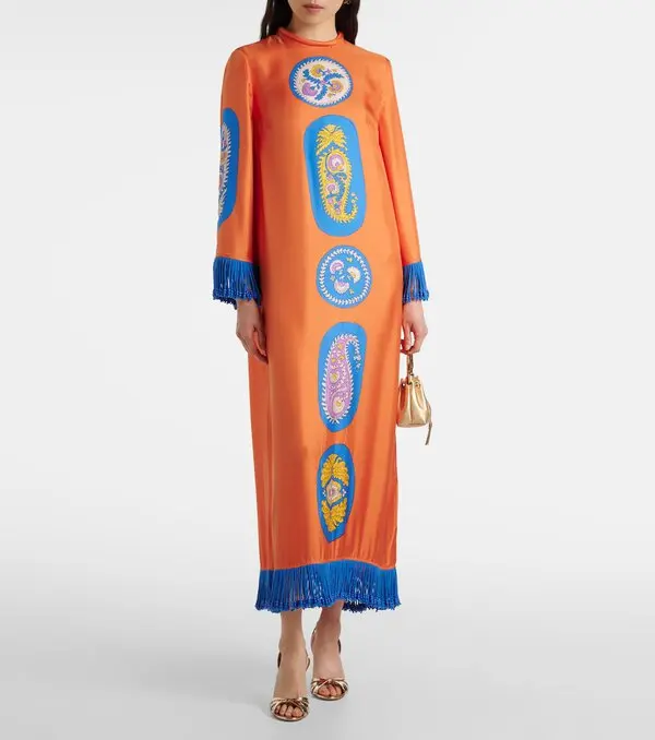 ALEMAIS Luis Silk Midi Dress