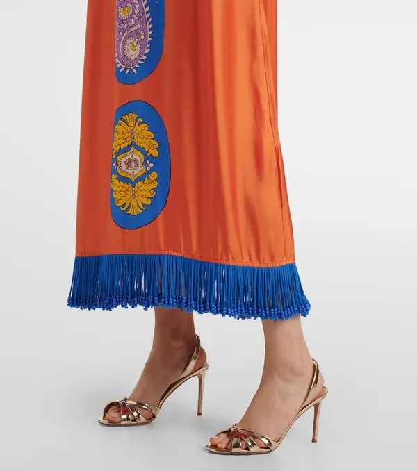 ALEMAIS Luis Silk Midi Dress