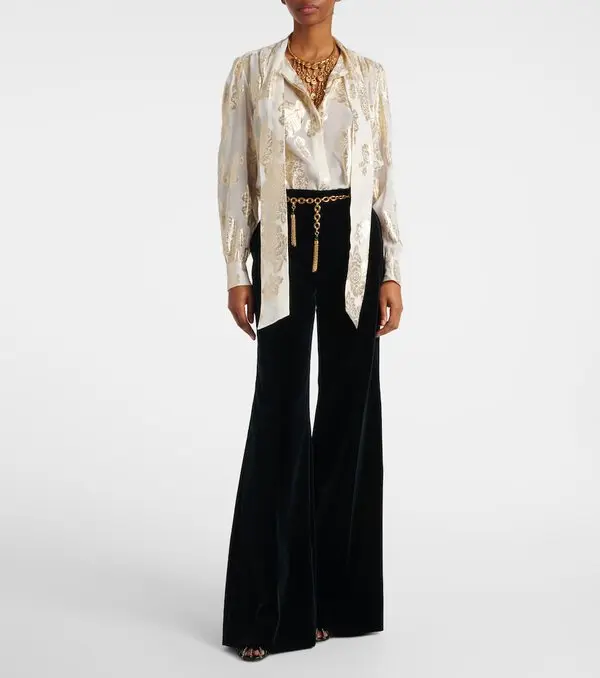 Chloé Leonie Embellished Leather Pumps