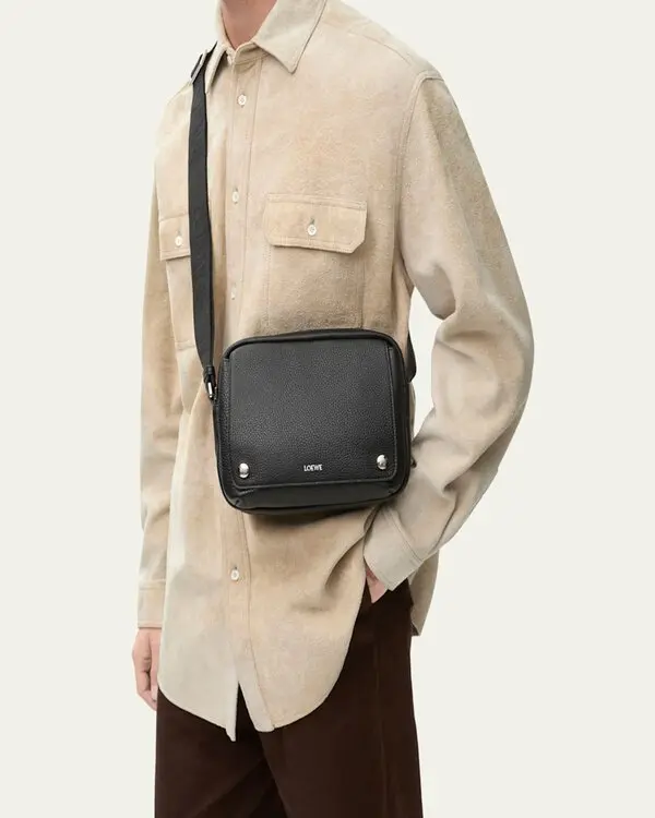 Loewe Xs Pebble Leather Messenger Bag