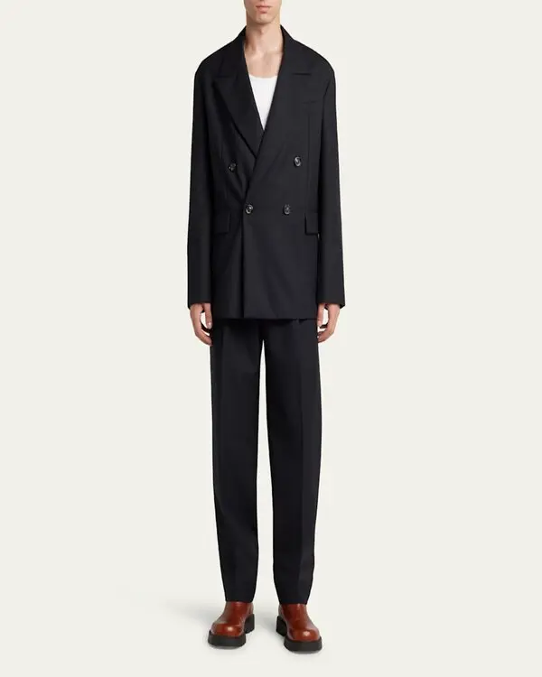 Bottega Veneta Subtle Stripe Pleated Pants