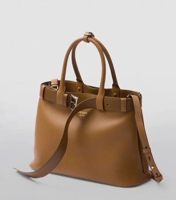 Prada Leather Buckle Tote
