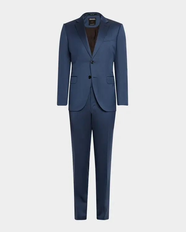 Zegna Couture Wool Twill Suit - Md Blu Sld