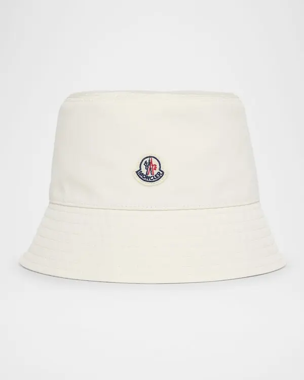 Moncler Logo Bucket Hat - Cream
