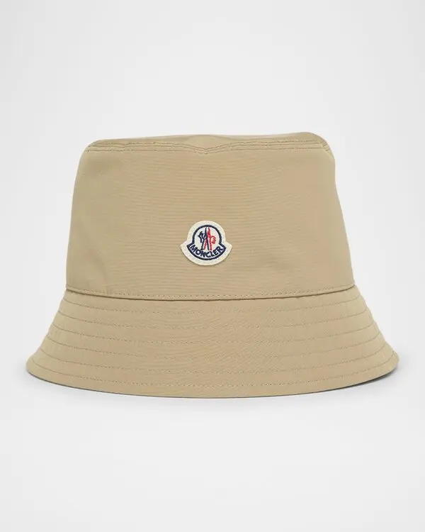 Moncler Logo Bucket Hat - Open Beige