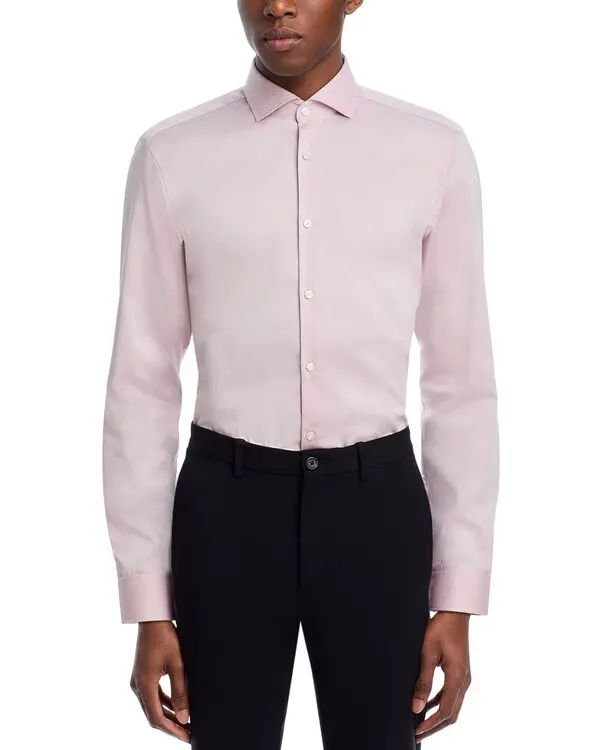 fit and flare dress casual Men's Pink Cotton Twill Slim Fit Formal Shirt With Single or Double Cuffs main image 1
