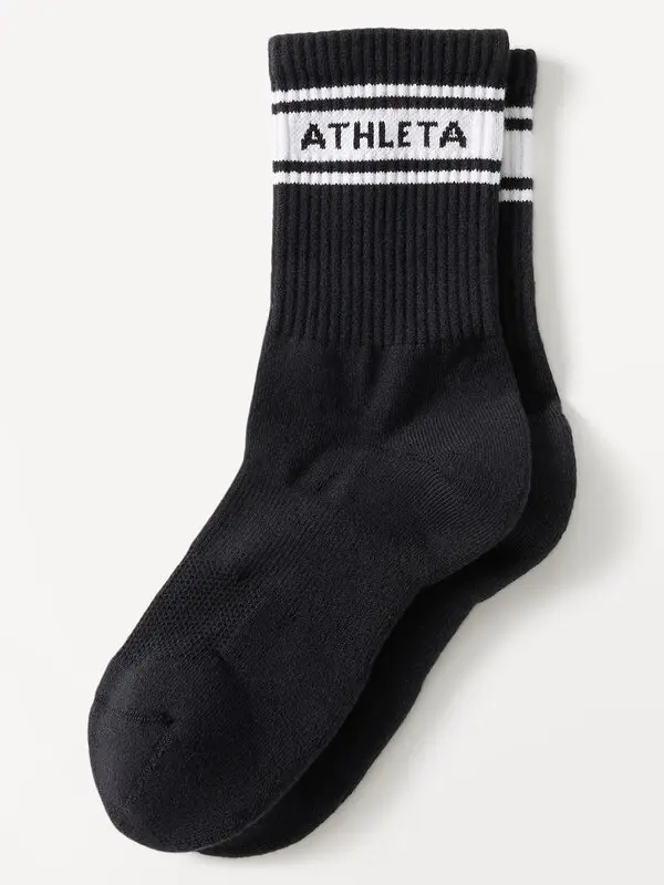Athleta Everyday Crew Socks - Black