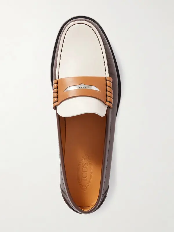 TOD'S Embellished Leather Loafers
