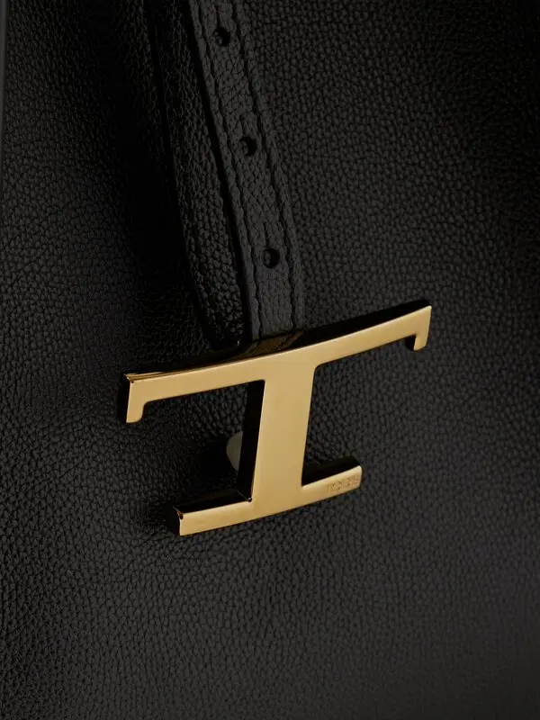 TOD'S Large Textured-leather Shoulder Bag