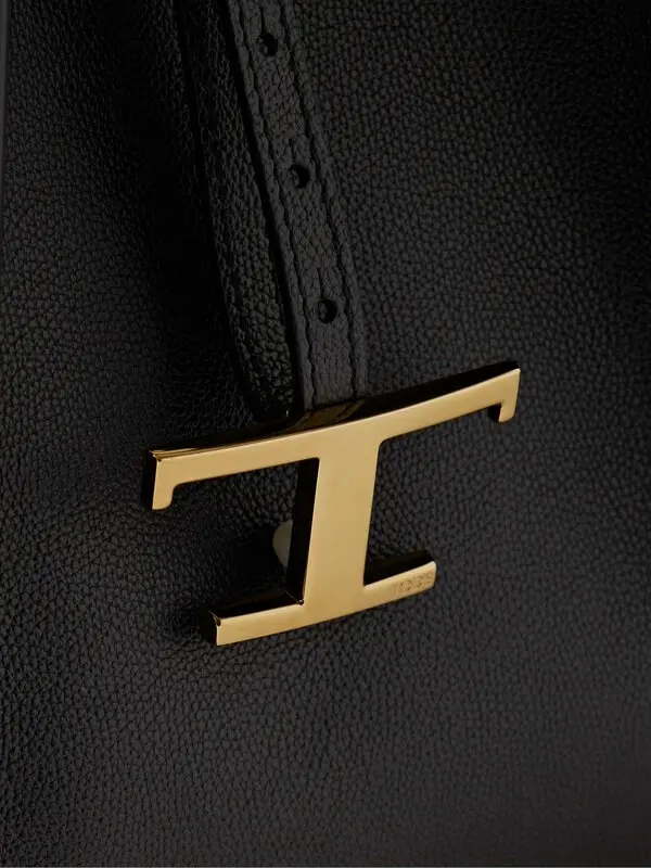 TOD'S Large Textured-leather Shoulder Bag