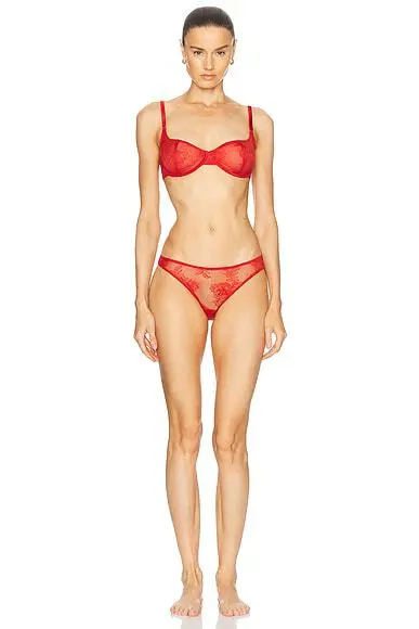 FLEUR DU MAL Bouquet Lace Cheeky Underwear