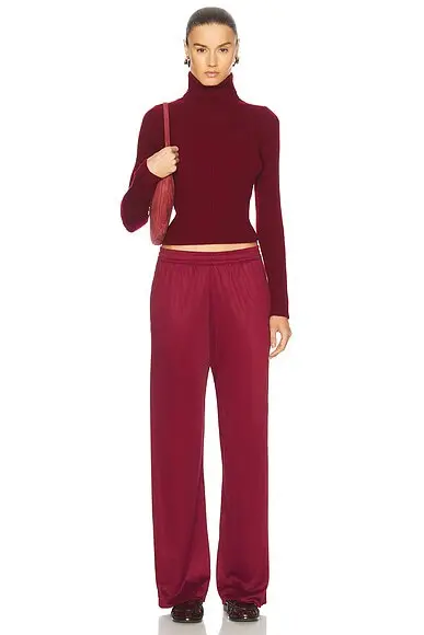 Enza Costa Ribbed Turtleneck Sweater