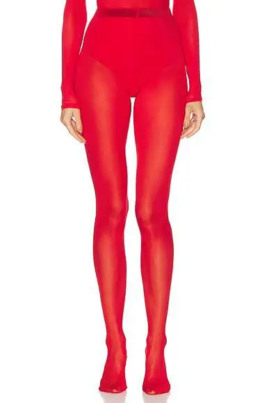 Wardrobe.NYC Sheer Tights - Red