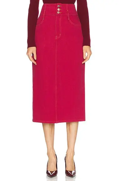 FRAME X Carolina Herrera Corset Midi Skirt