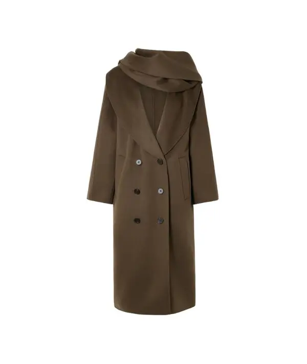 RÓHE Double-breasted Wool Coat - Brown