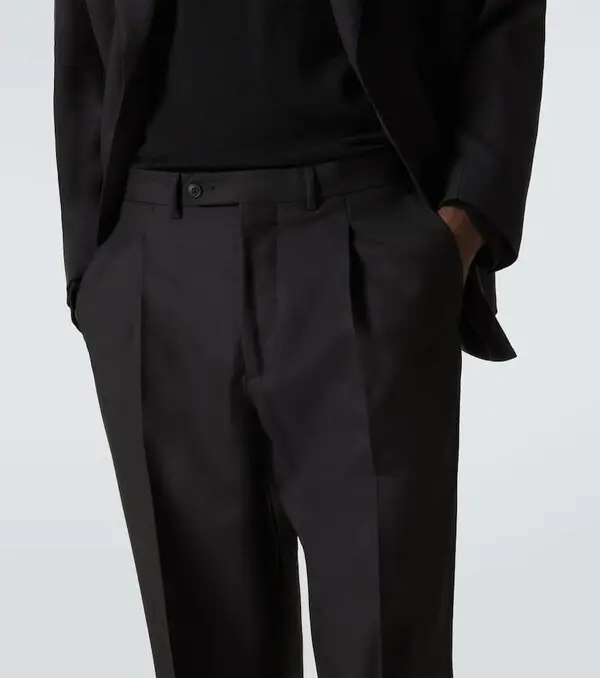 SAMAN AMEL Amo Wool Straight-leg Pants