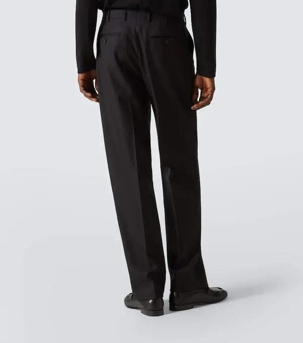 SAMAN AMEL Amo Wool Straight-leg Pants