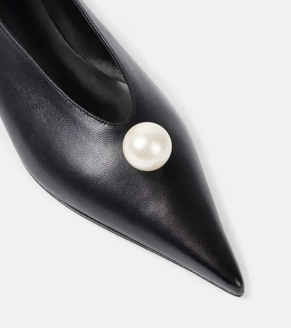 Magda Butrym Embellished Leather Ballet Flats