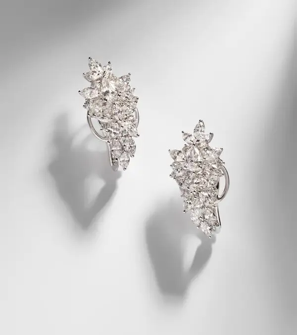 Yeprem 18kt White Gold Diamond Earrings