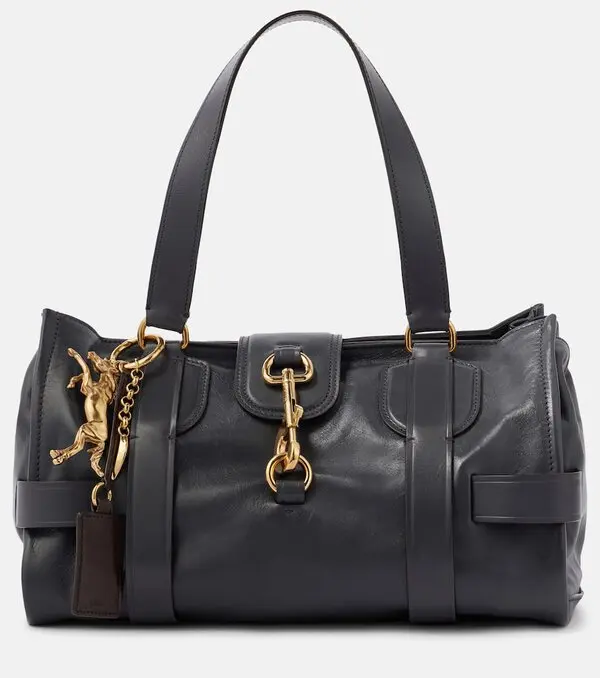 Chloé Kerala 25 Large Leather Shoulder Bag - Black