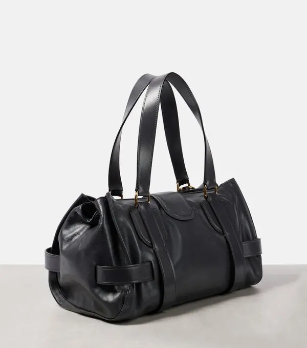 Chloé Kerala 25 Large Leather Shoulder Bag - Black