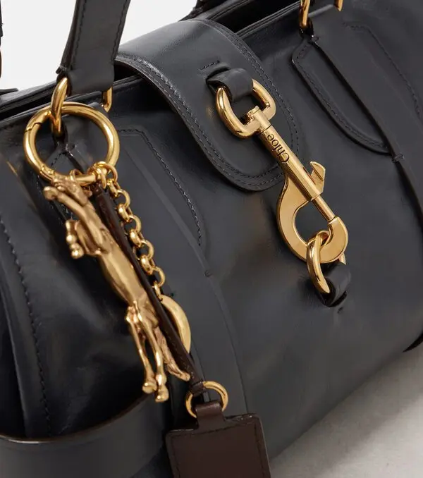 Chloé Kerala 25 Large Leather Shoulder Bag - Black