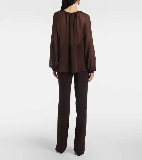 TOM FORD Sheer Silk Georgette Blouse