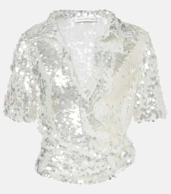 Christopher Esber Sequined Polo Shirt
